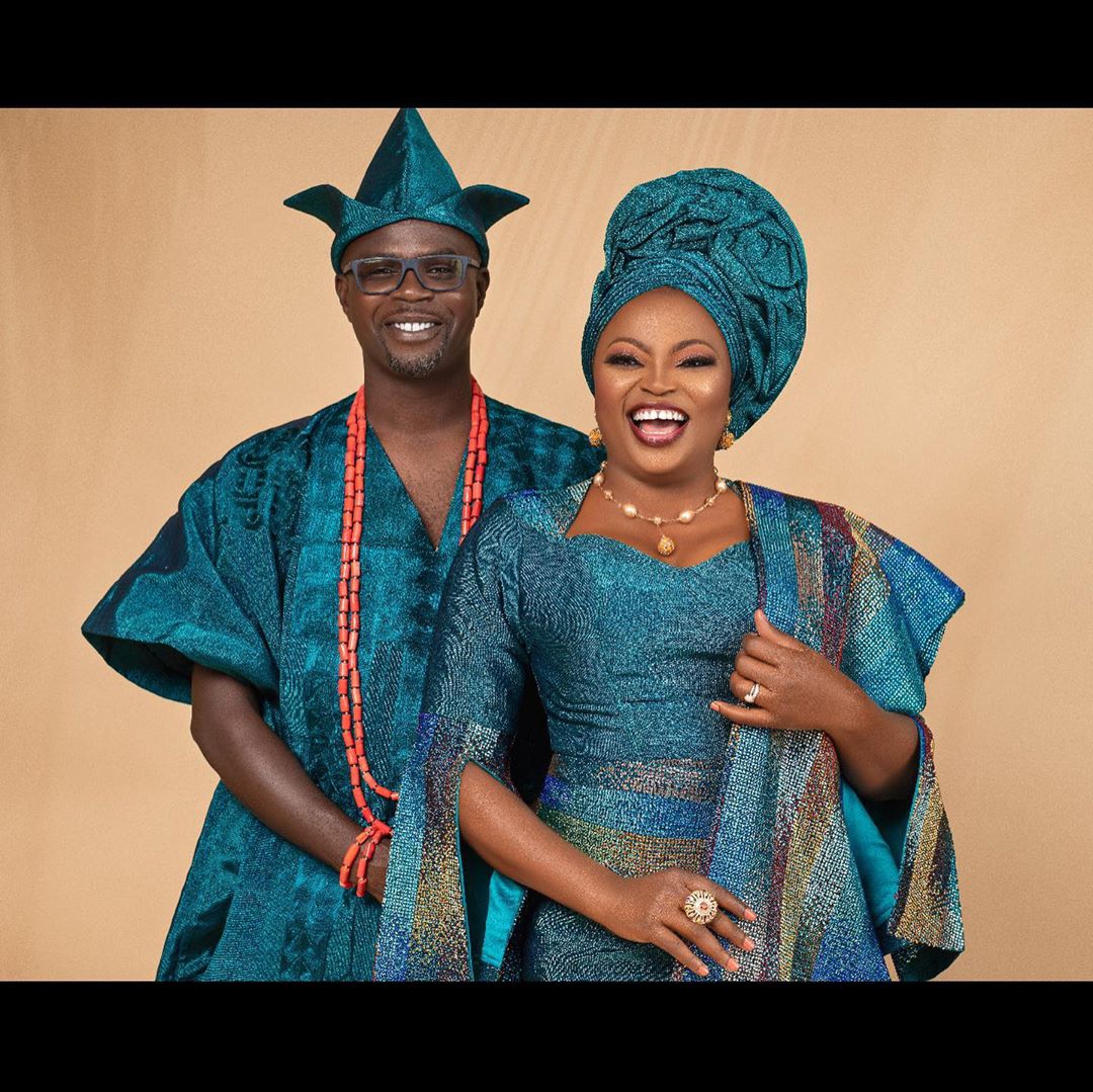 Photos & Video : Funke Akindele Bello and husband JJC Skillz celebrate ...