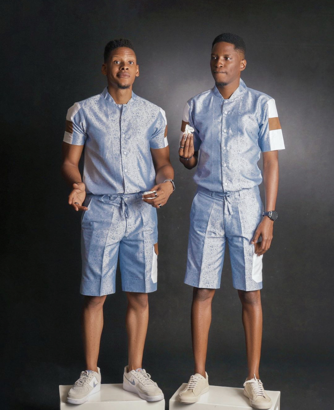 BBNaija’s Elozonam & Twin brother recreate childhood pictures ...