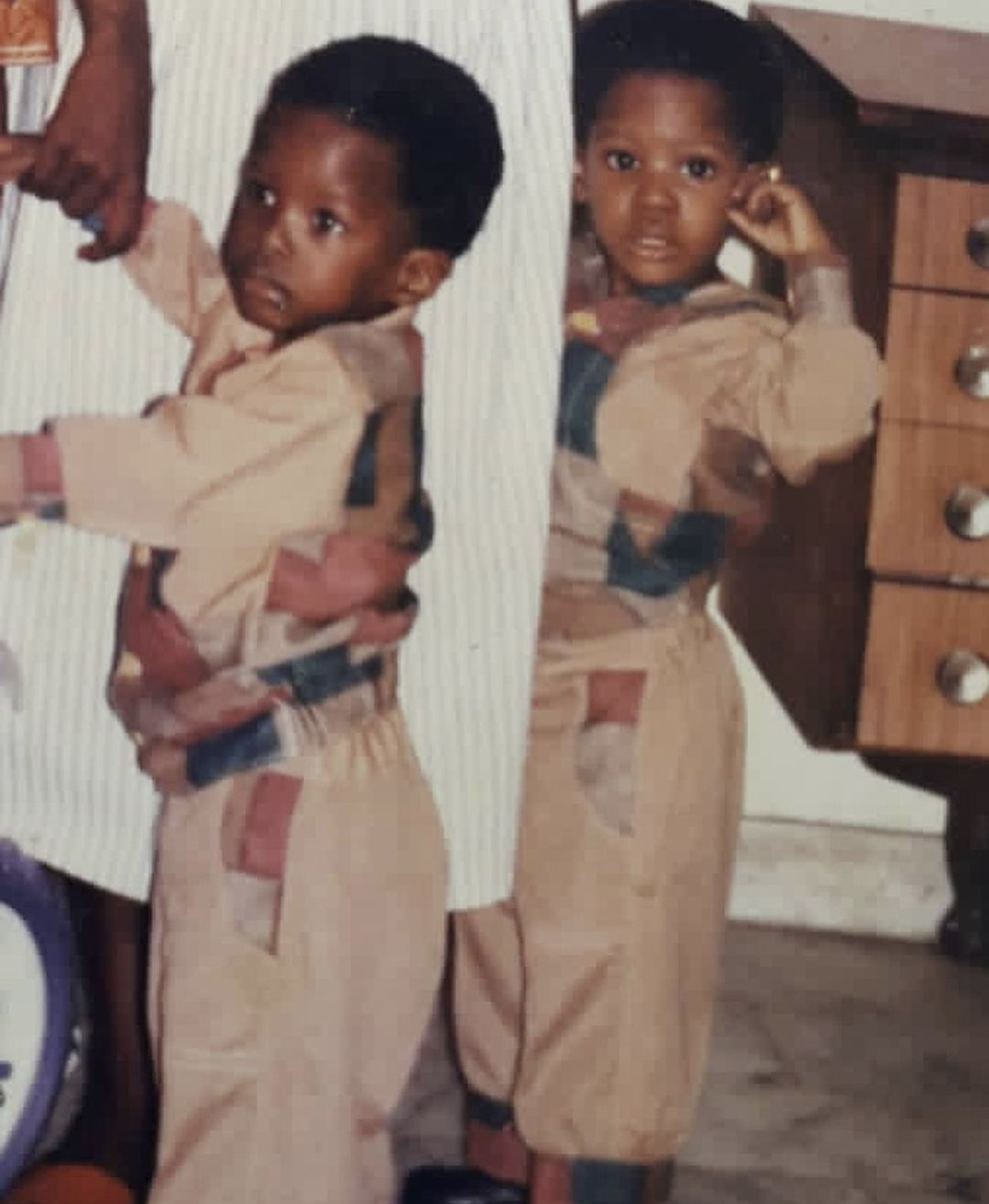 BBNaija’s Elozonam & Twin brother recreate childhood pictures ...