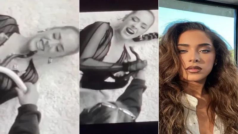 Scary moment singer, Maeta, was bitten by a snake during a video shoot ...