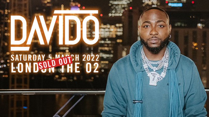 Davido sells out concert at London’s 20,000-capacity O2 Arena yet again ...