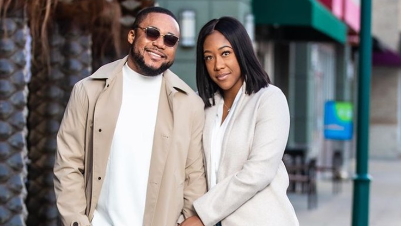 Gospel singer Tim Godfrey finally unveils his fiancee's face after ...