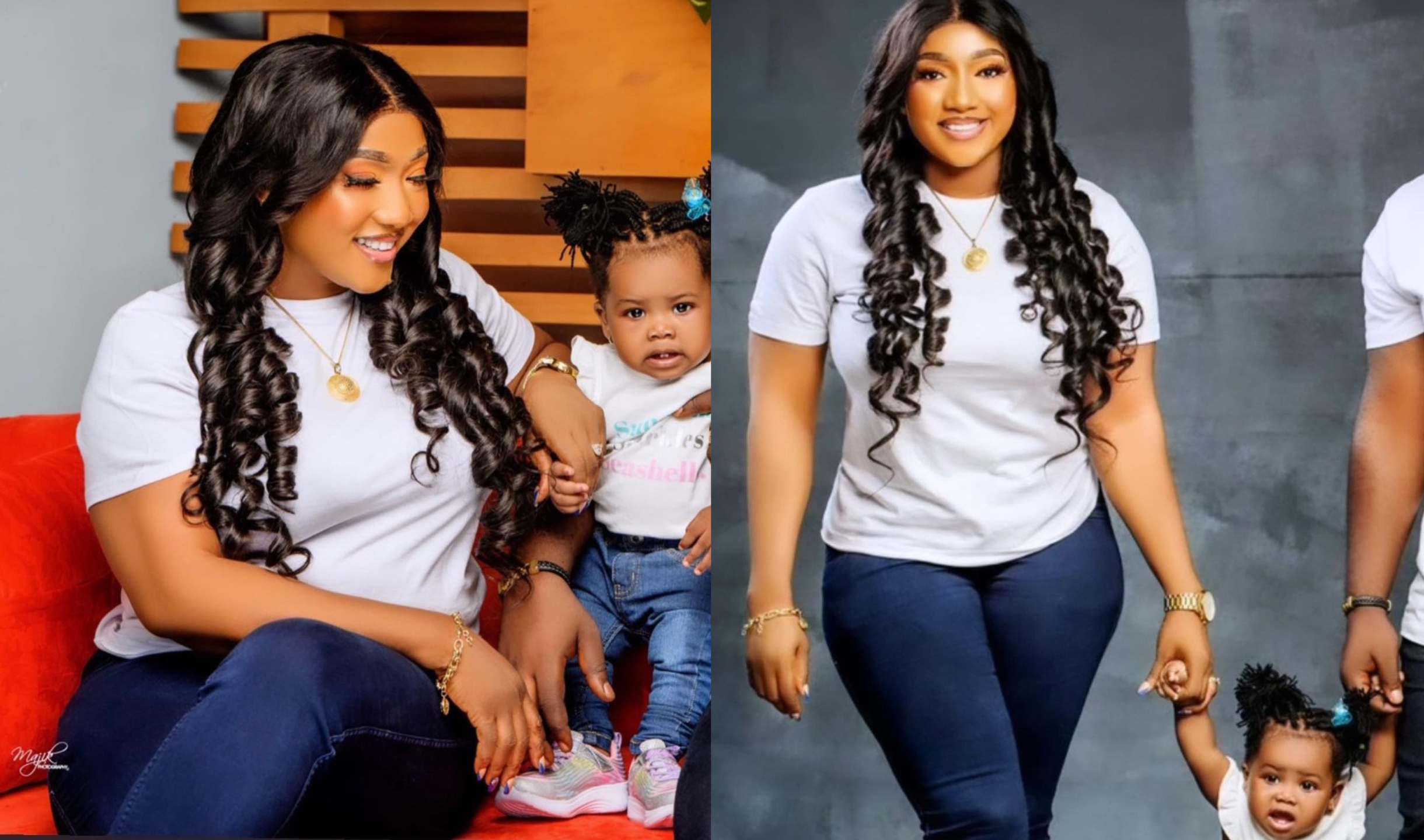 Reactions as Christabel Egbenya crops husband's face off Instagram ...