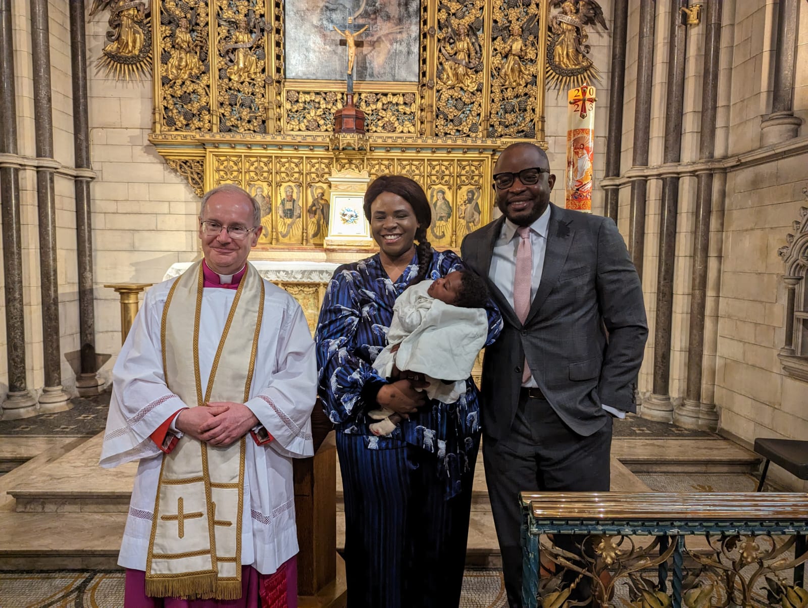 Afoma Adigwe, rejoices with niece on sons' christening in UK